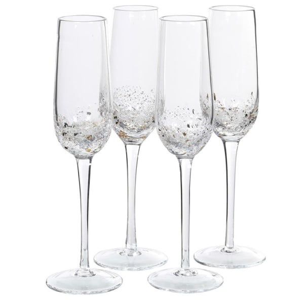 Gold Fleck Textured Champagne Flute - Culture Trend
