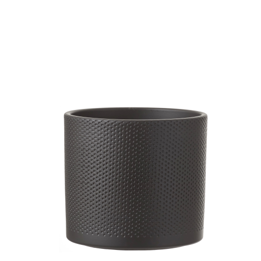 Dark Grey/Black Dimpled Plant Pot - Culture Trend